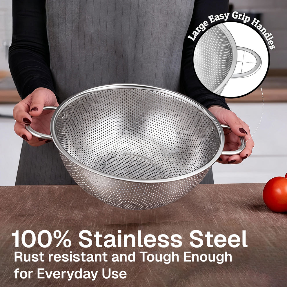 Behome 3 Pack Colander, Stainless Steel Colander Strainers with Handle ...